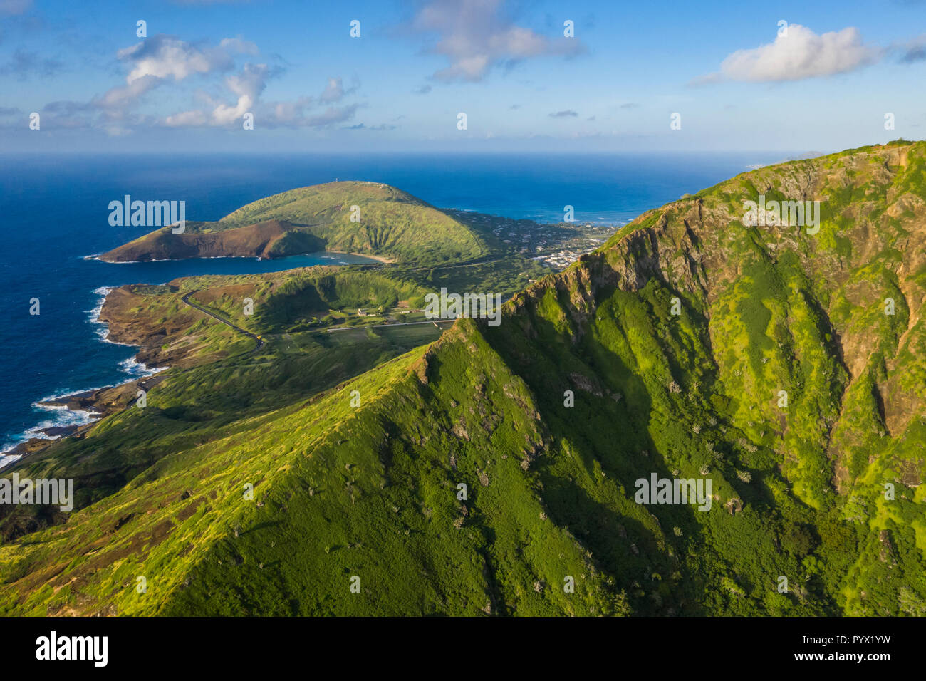 Aerial view of a volcano crater hi-res stock photography and images - Alamy