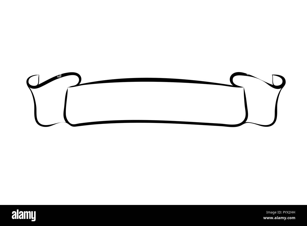 Curled ribbon white background Black and White Stock Photos & Images ...