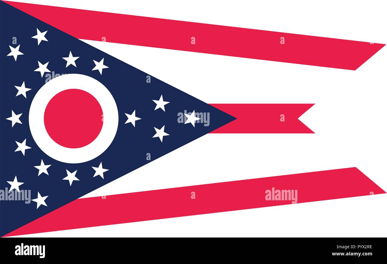 Ohio vector flag. Illustration. United States of America Stock Vector ...