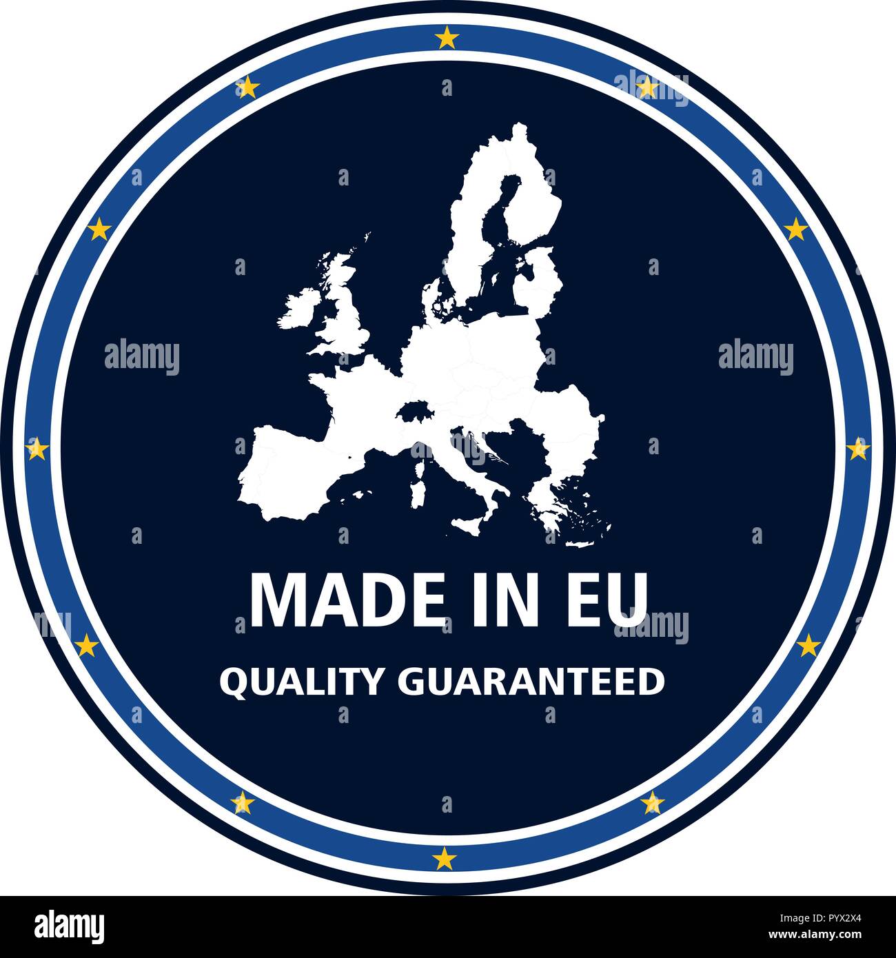 Made in EU quality stamp. Vector illustration Stock Vector Image & Art ...