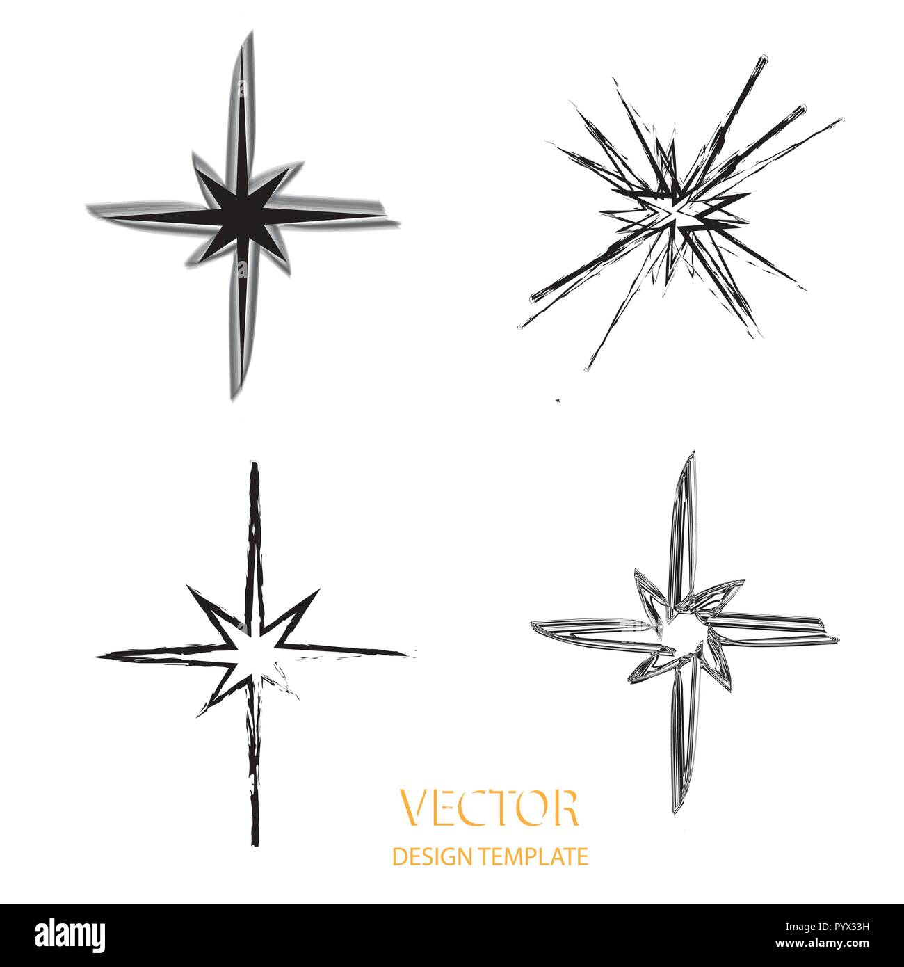 Vector Star . Retro Star . Star Background . Black Star . Star Sign ...