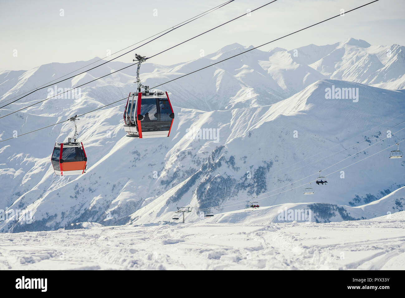 Lift ride up the mountain hi-res stock photography and images - Alamy