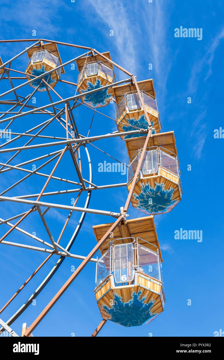 Bridlington big wheel carousel on the seafront at Bridlington North bay ...