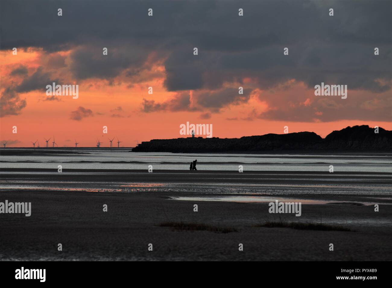 Sunset walney beach hi-res stock photography and images - Alamy