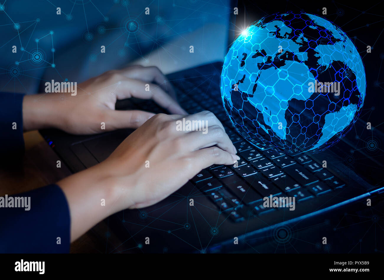 Press enter button on the computer. business logistics Communication ...