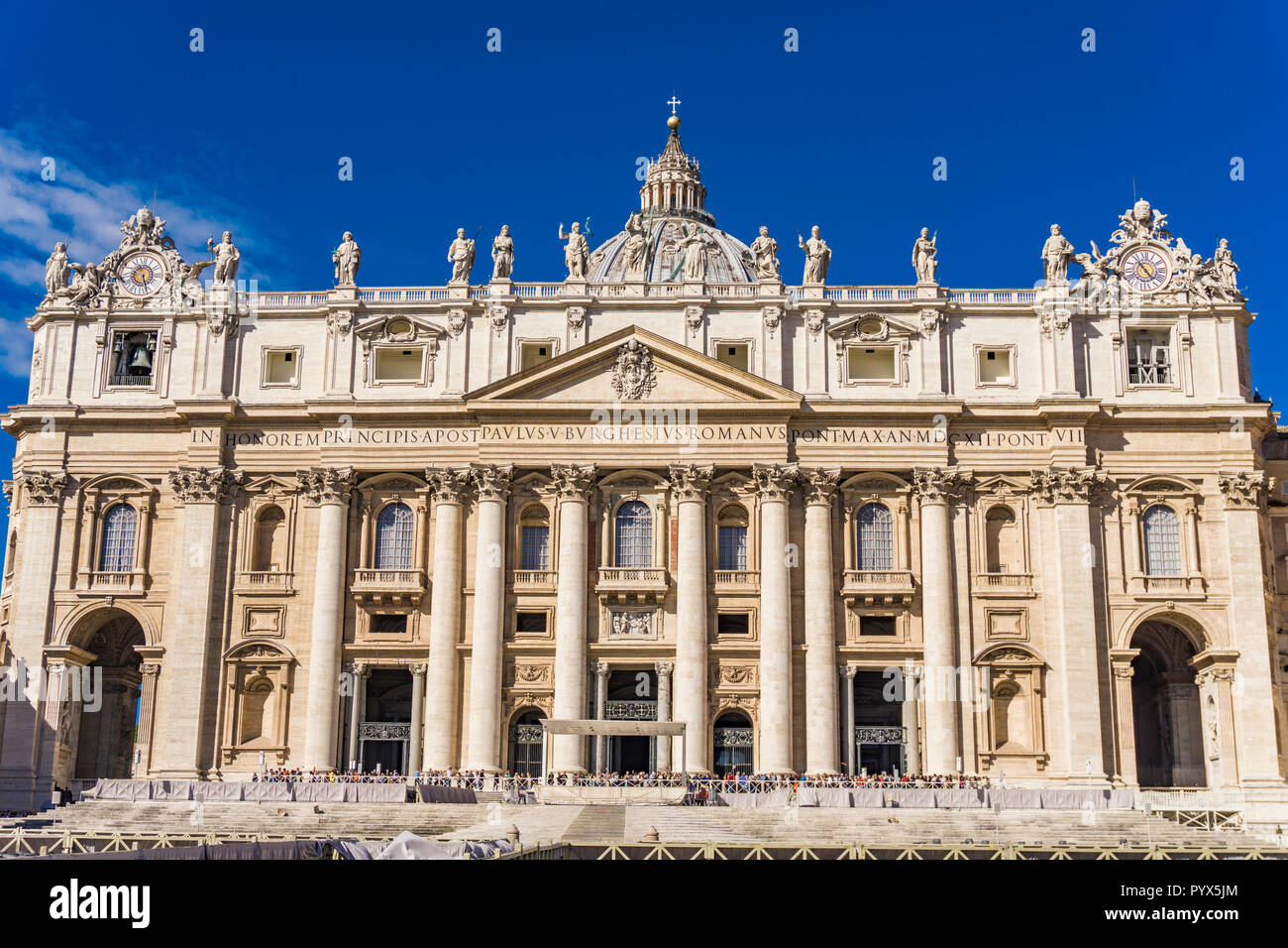 VATICAN - SEPTEMBER 25, 2018: Detail of St. Peter's Basilica in Vatican ...