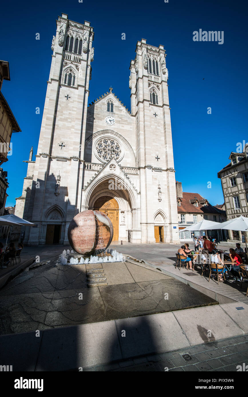 Cathedral in the Chalon-sur-Saône, Burgundy, France, Europe Stock Photo ...