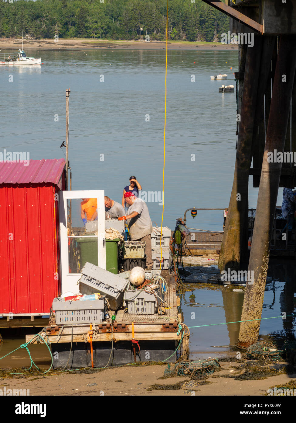 Maine lobster boat haul hi-res stock photography and images - Alamy