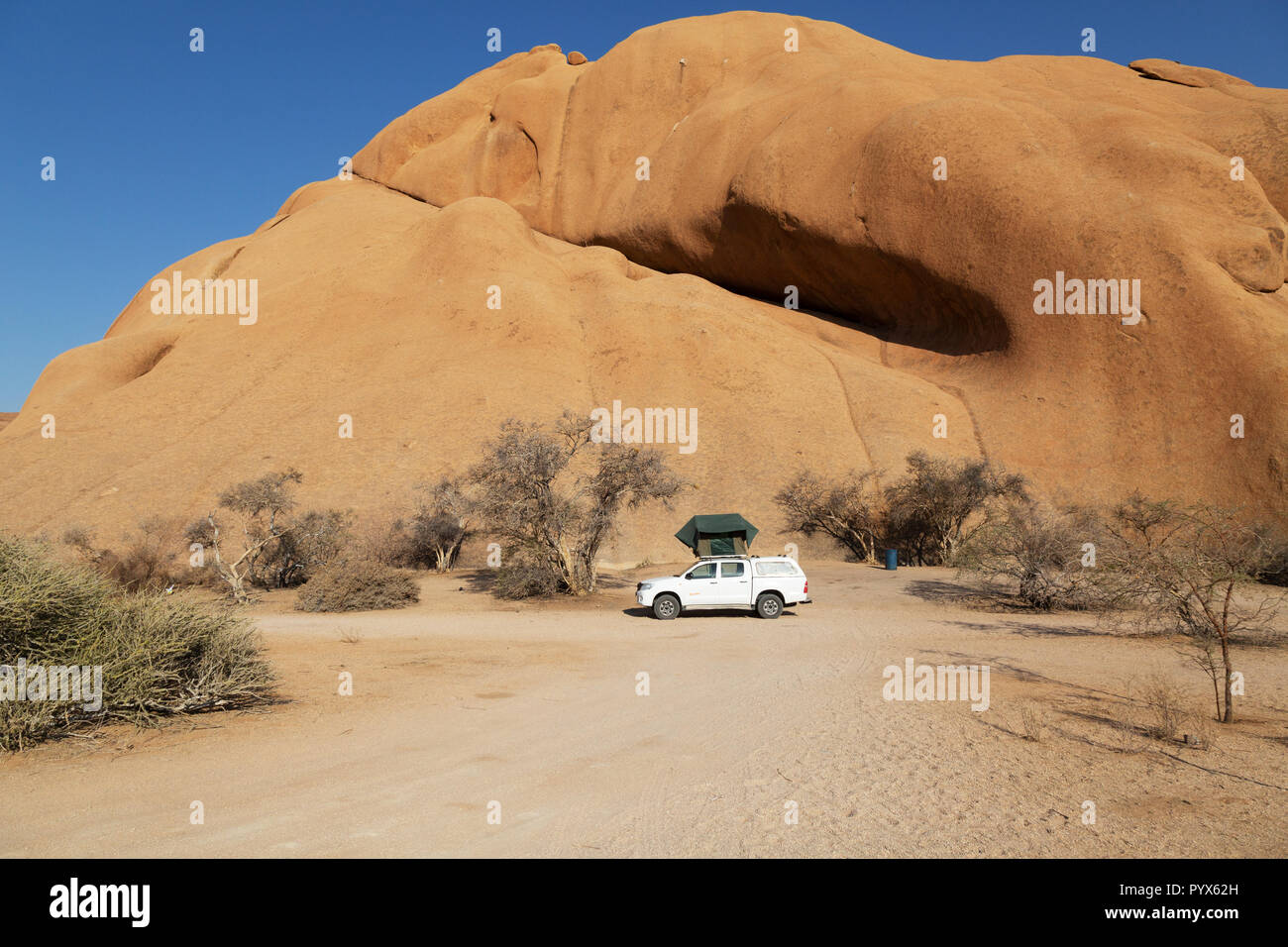 Namibia travel - Namibia camping in a tented camper van, Spitzkoppe ...