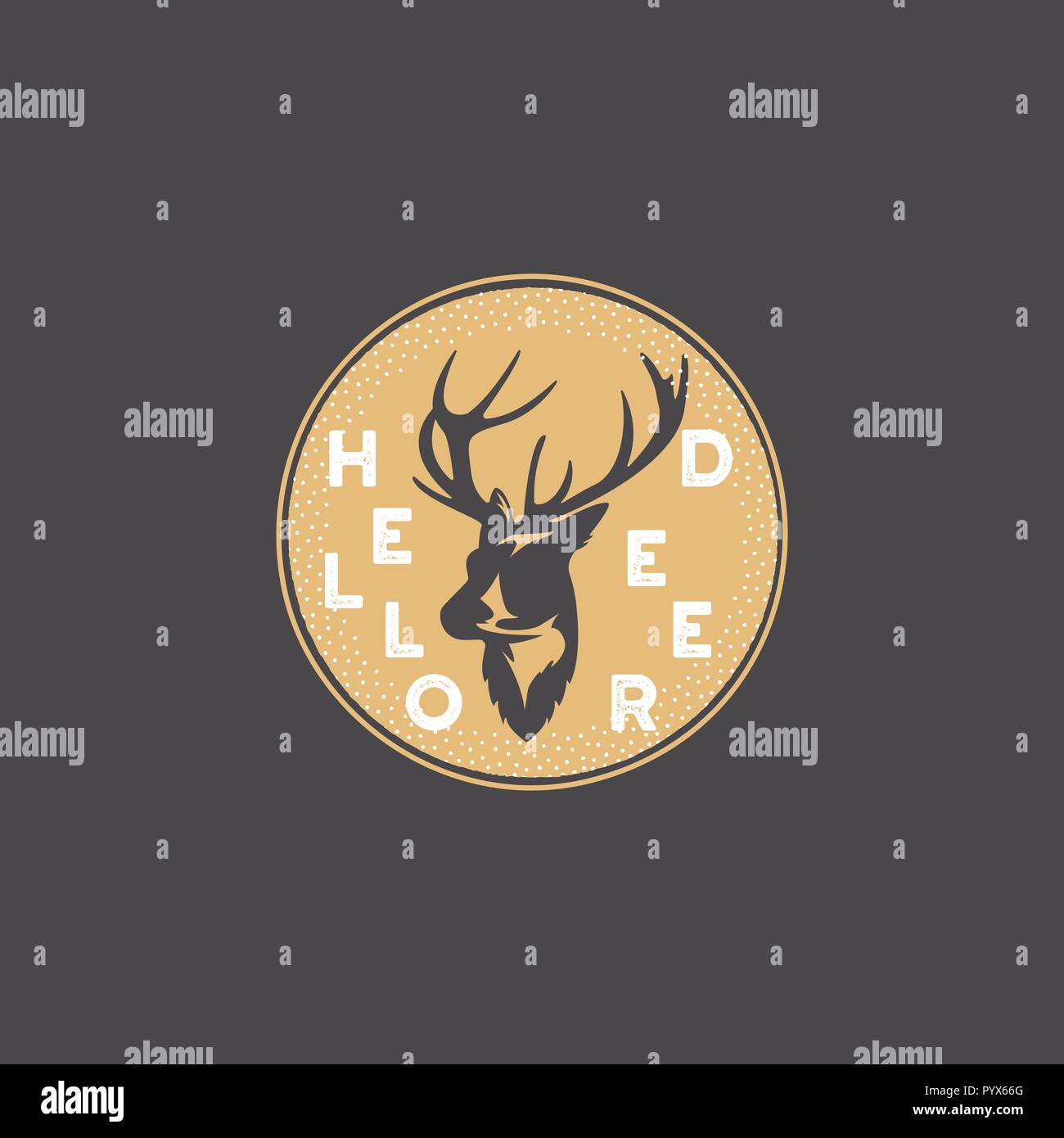 Deer typography Stock Vector Images - Alamy