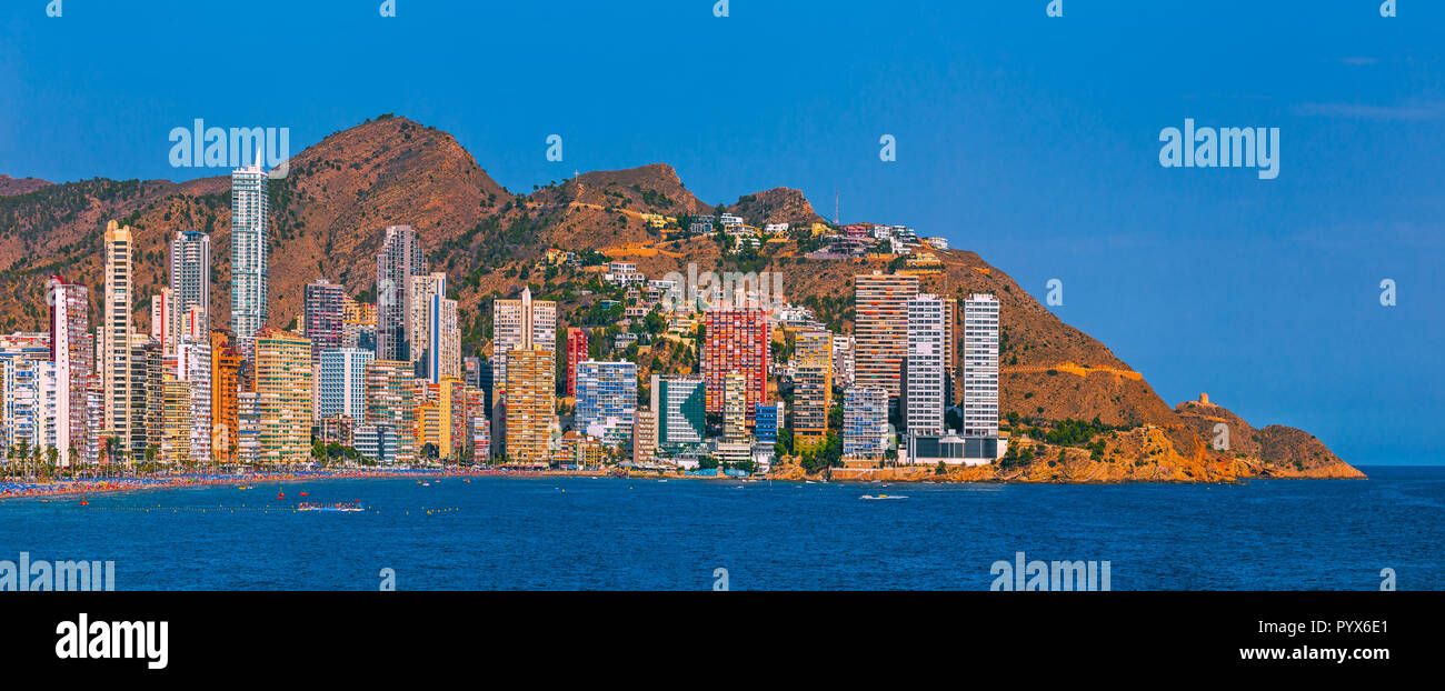 Panoramic view benidorm city hi-res stock photography and images - Alamy
