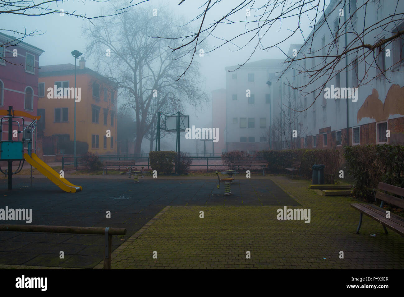 Empty playground scary hi-res stock photography and images - Alamy