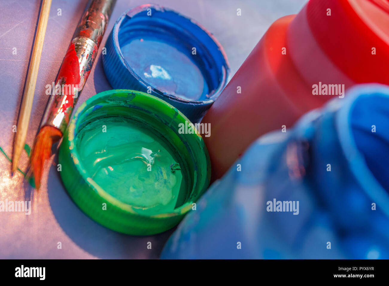 Paint cans gradient blue hi-res stock photography and images - Alamy