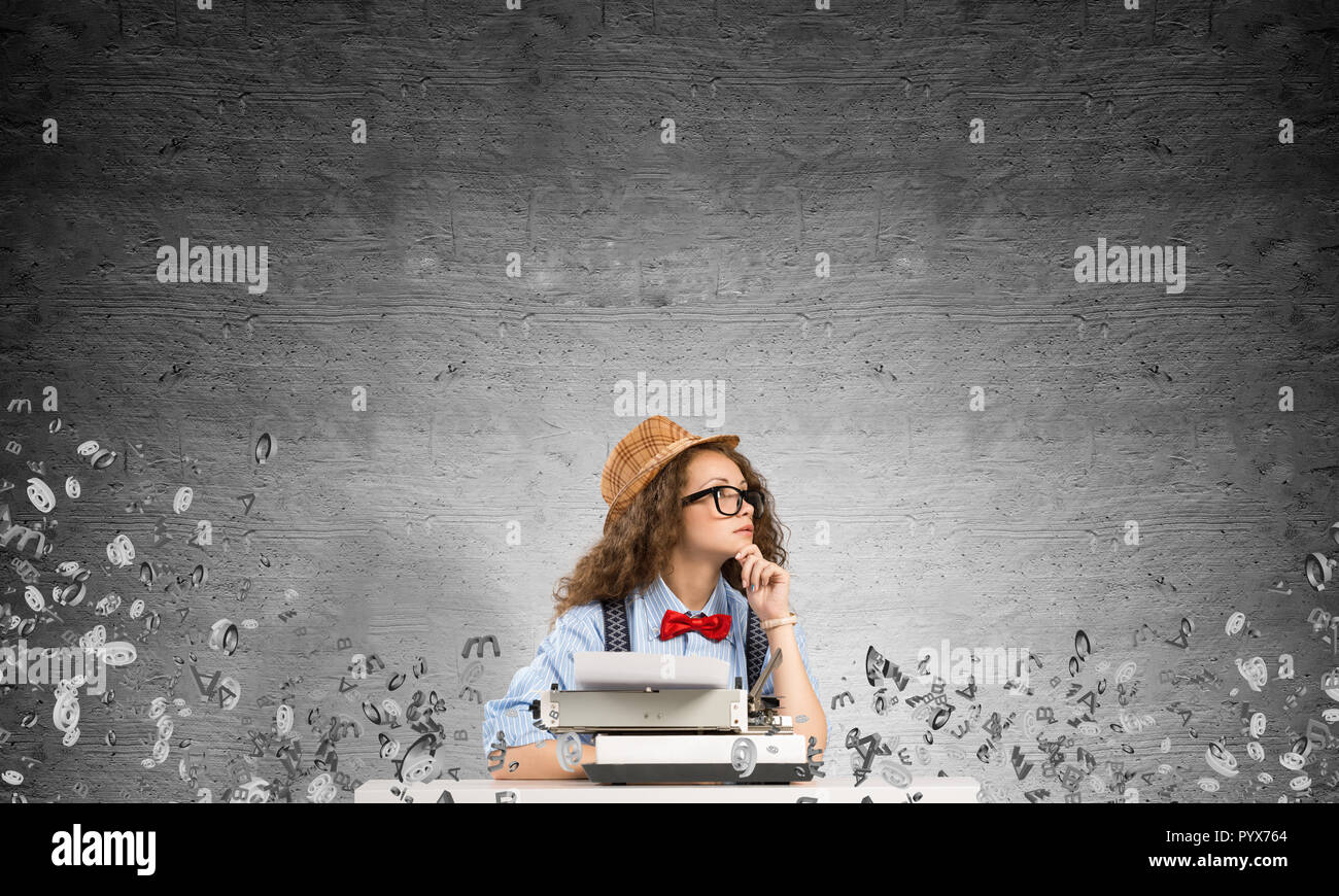 Creative inspiration of young female writer Stock Photo - Alamy