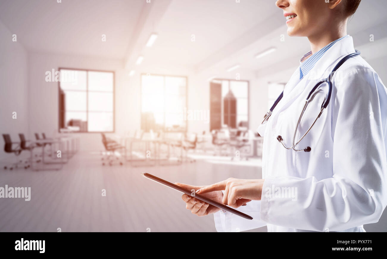 Contemporary gadgets for medical employee Stock Photo - Alamy