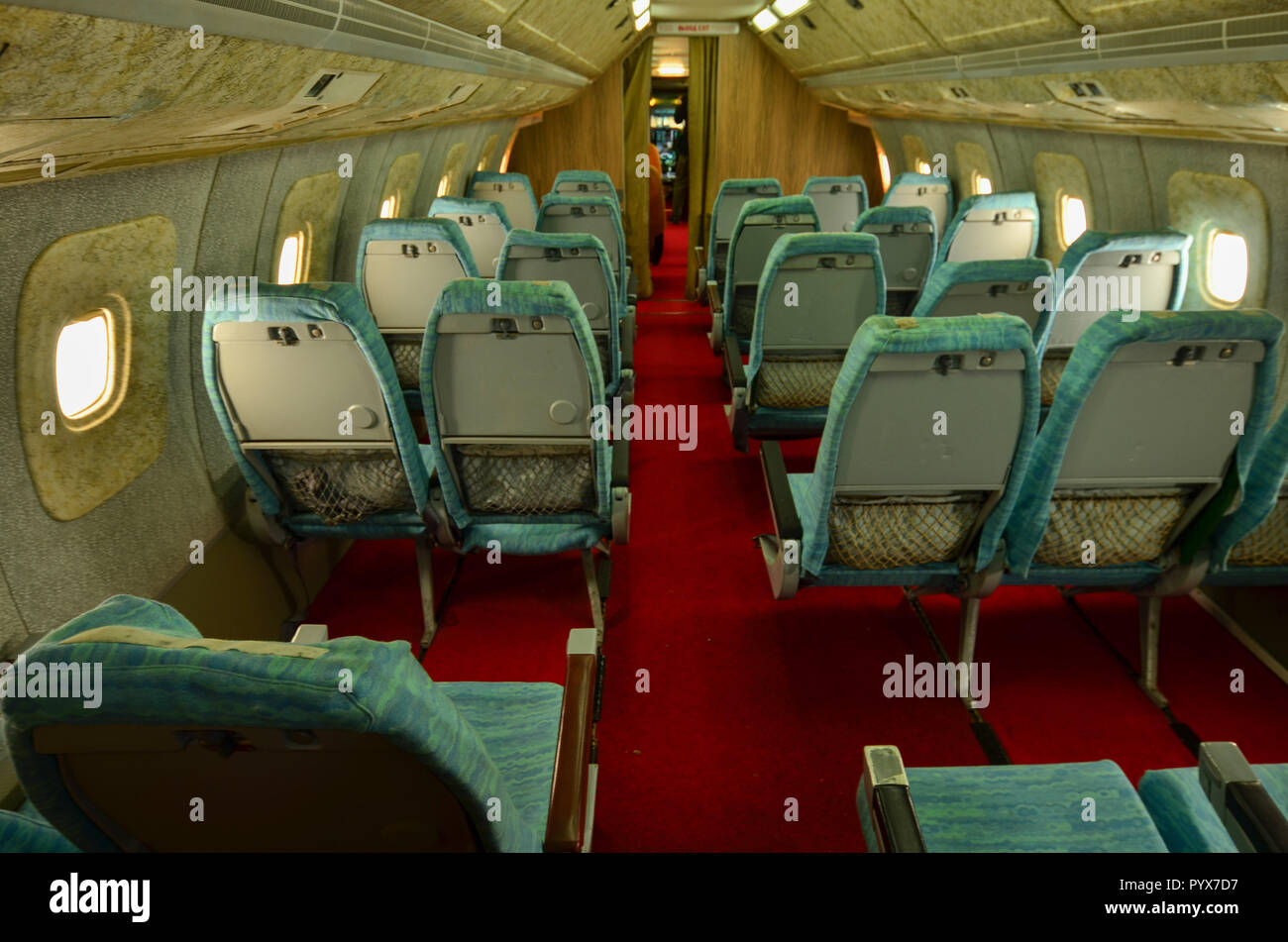 Russia Airport. The cabin of the legendary Soviet aircraft, the world's ...