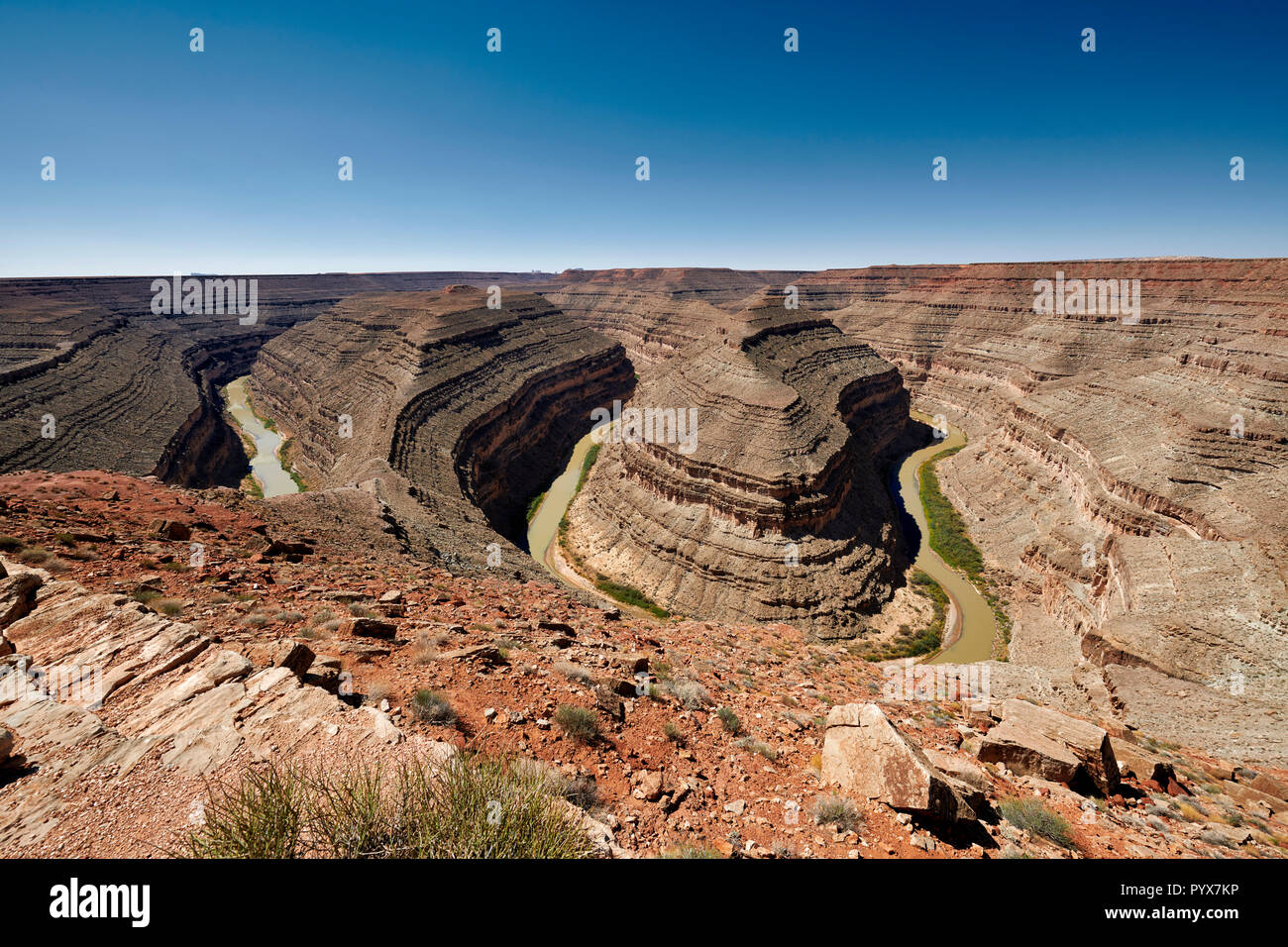 Goosenecks State Park, San Juan River , Utah, USA, North America Stock ...