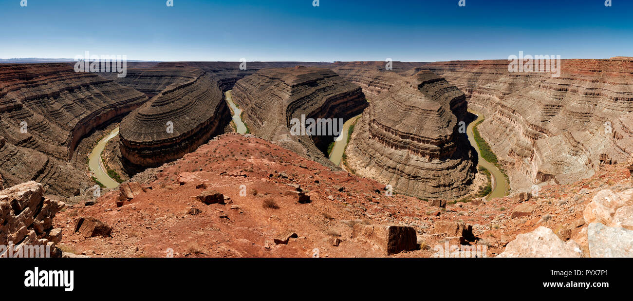 Goosenecks State Park, San Juan River , Utah, USA, North America Stock ...