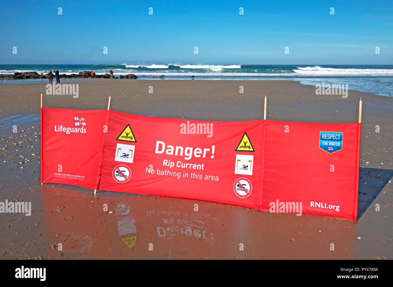 Safety sign beach hi-res stock photography and images - Alamy
