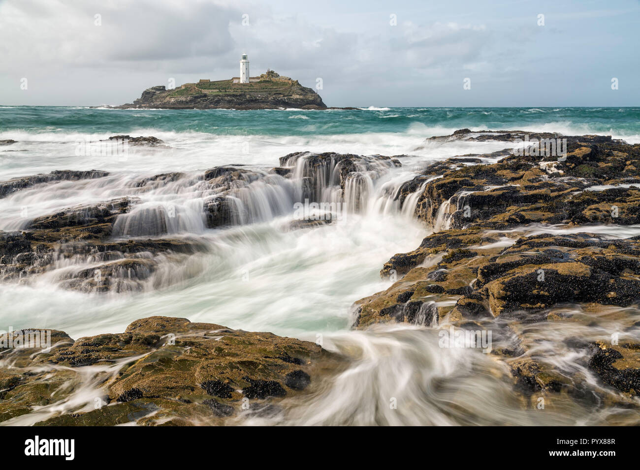 Godrevy Lighthouse, Cornwall, England, UK Stock Photo - Alamy