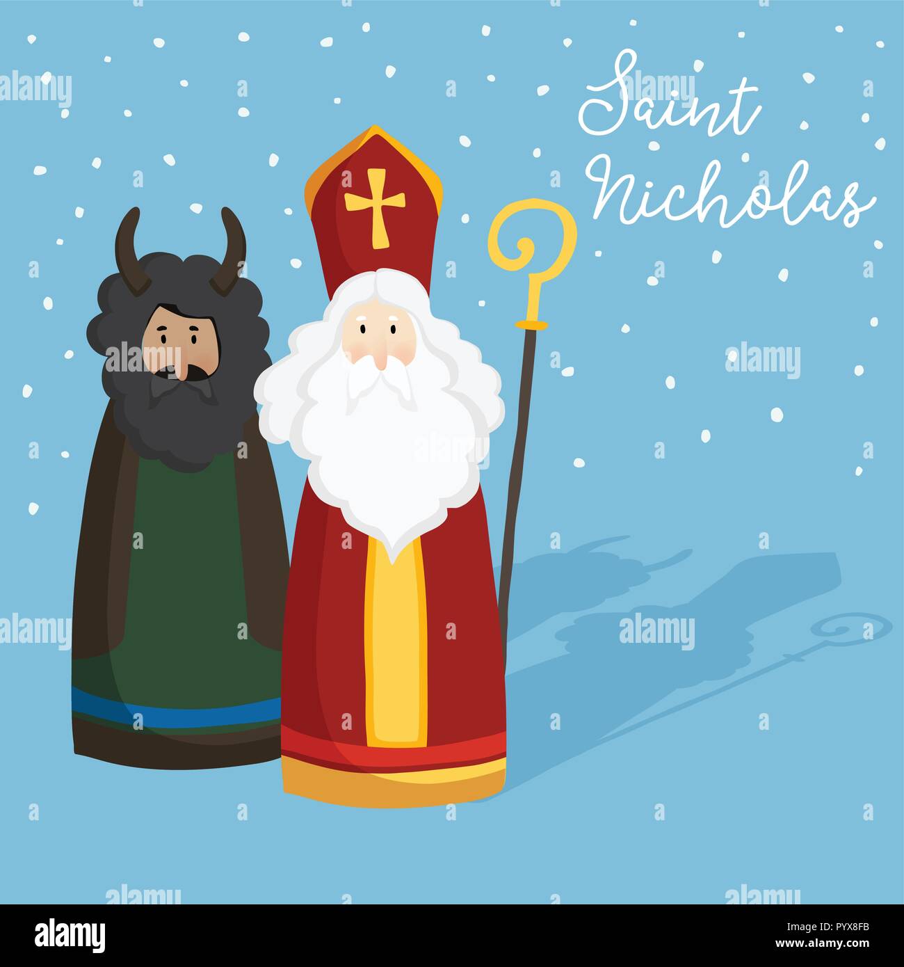 St nicholas of holland figure Stock Vector Images - Alamy