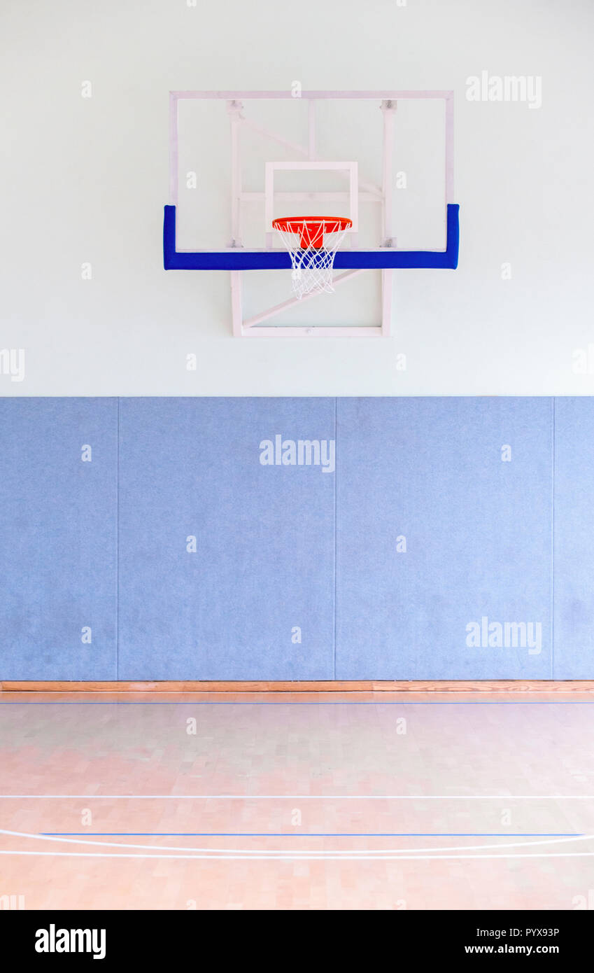 Basketball hoop cage, isolated large backboard closeup, new outdoor ...