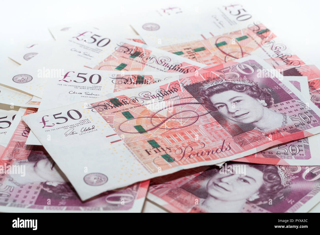 UK currency, 50 pounds Stock Photo - Alamy