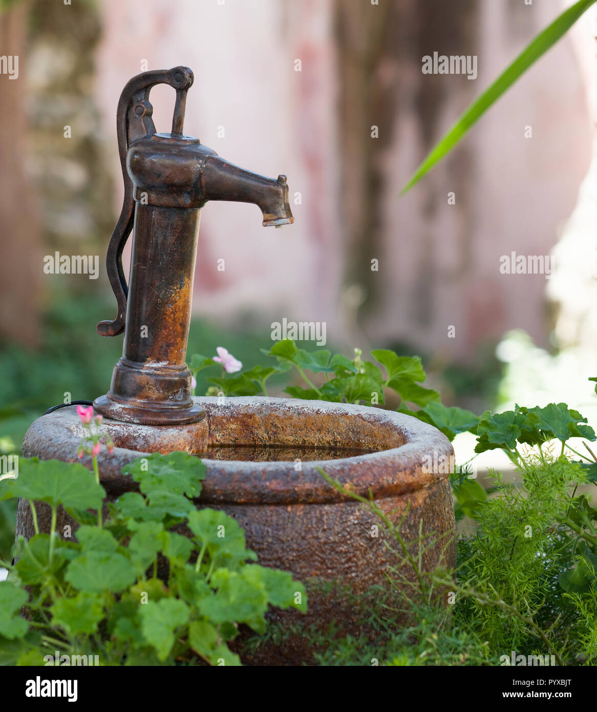 Old stone well with bucket hi-res stock photography and images - Alamy