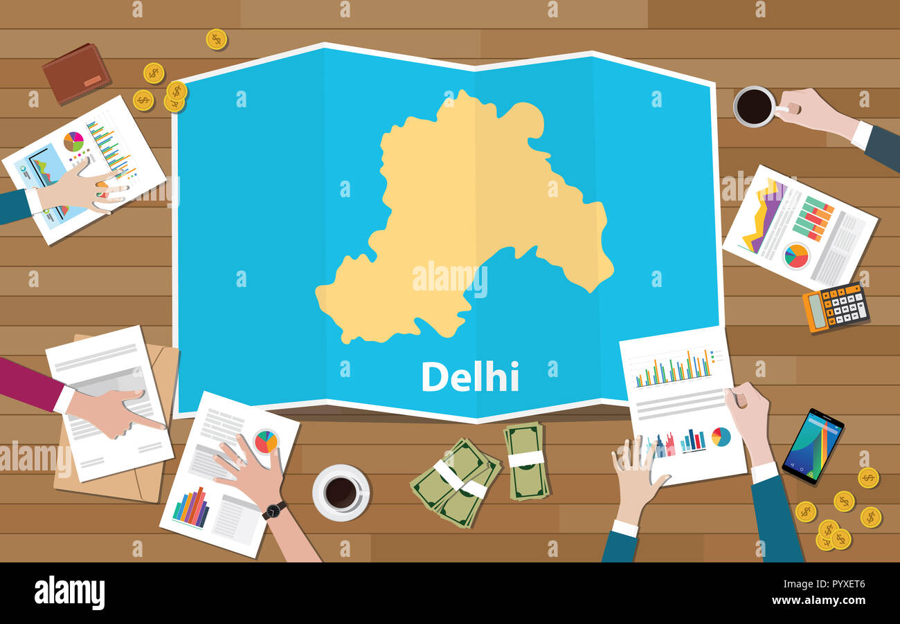 new delhi india capital city region economy growth with team discuss on ...