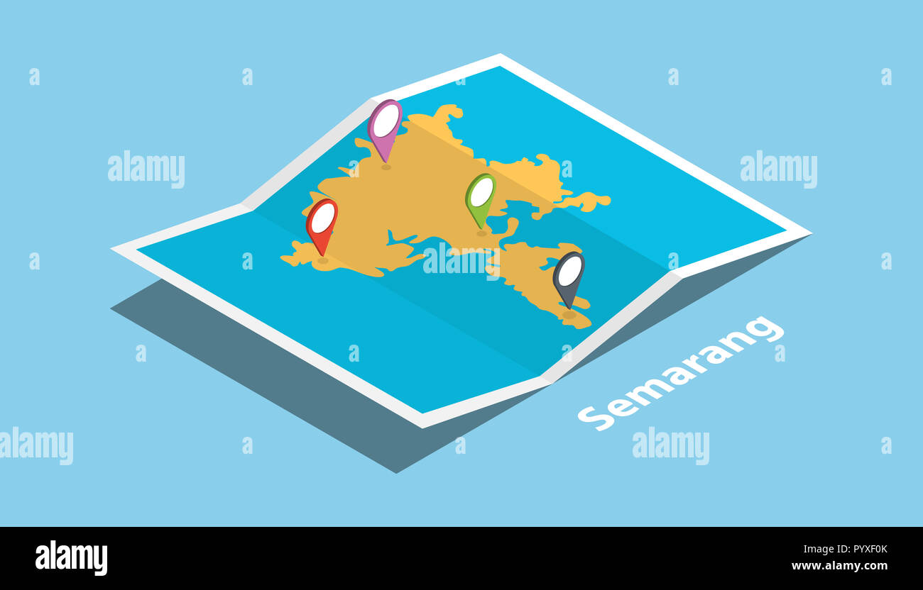 Semarang map hi-res stock photography and images - Alamy