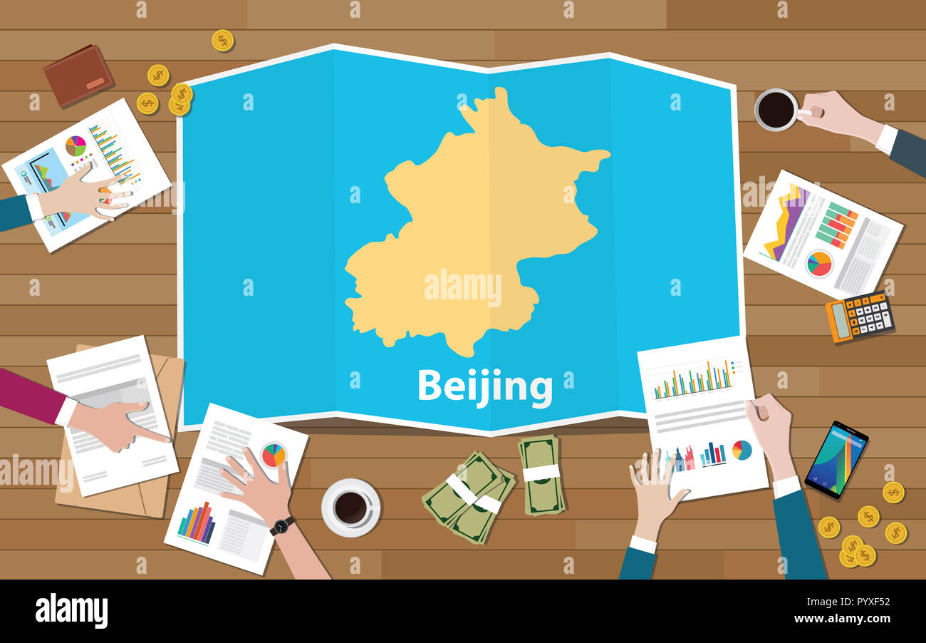 beijing china capital city region economy growth with team discuss on ...
