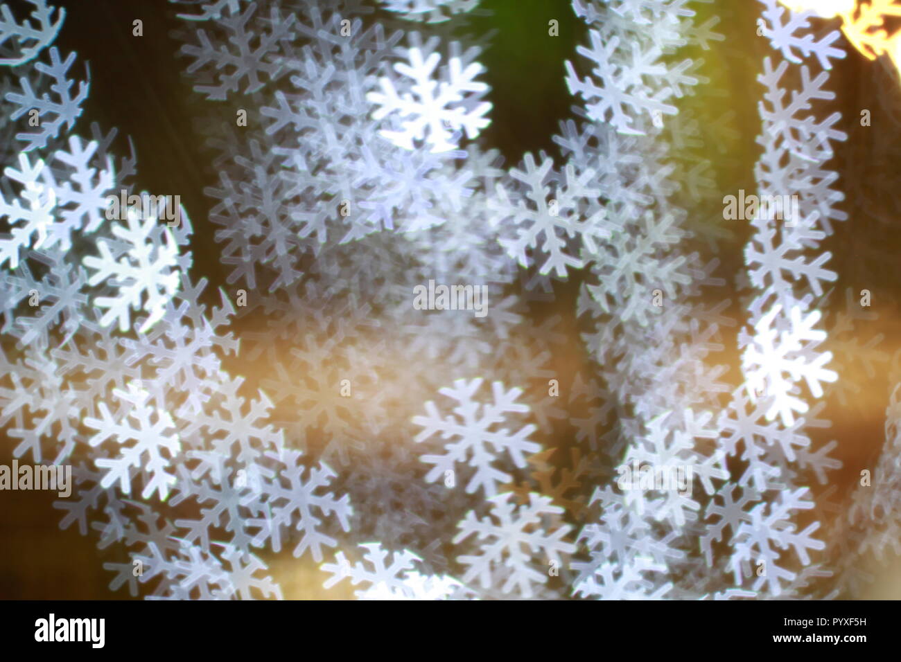 snowflake light bokeh Stock Photo - Alamy