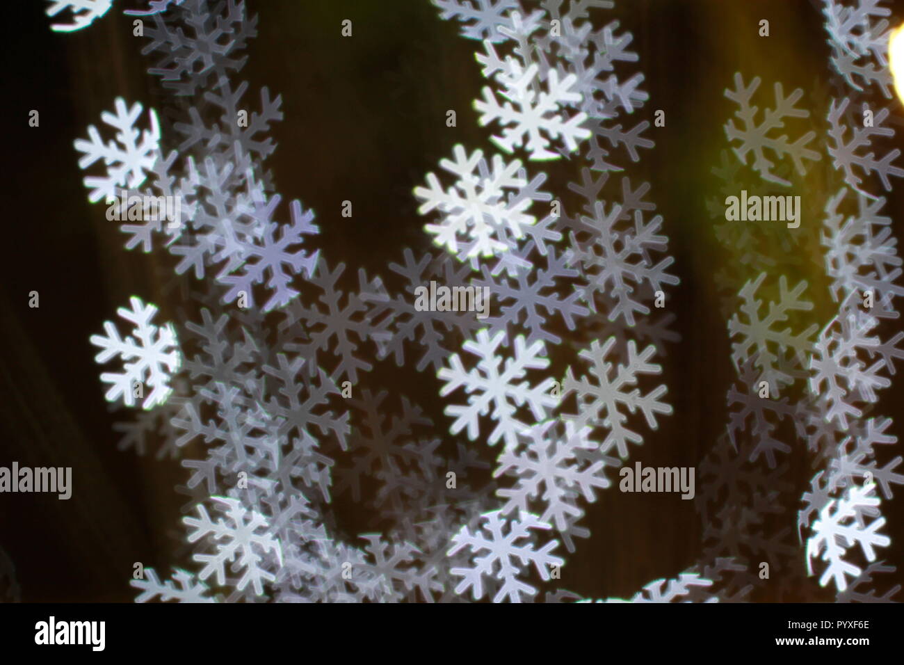 snowflake light bokeh Stock Photo - Alamy