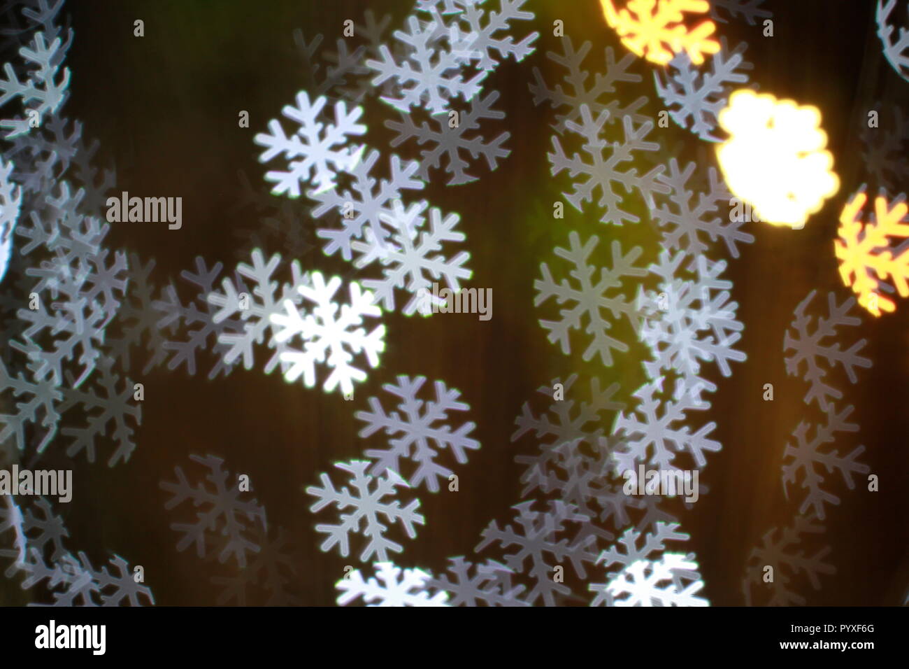 snowflake light bokeh Stock Photo - Alamy