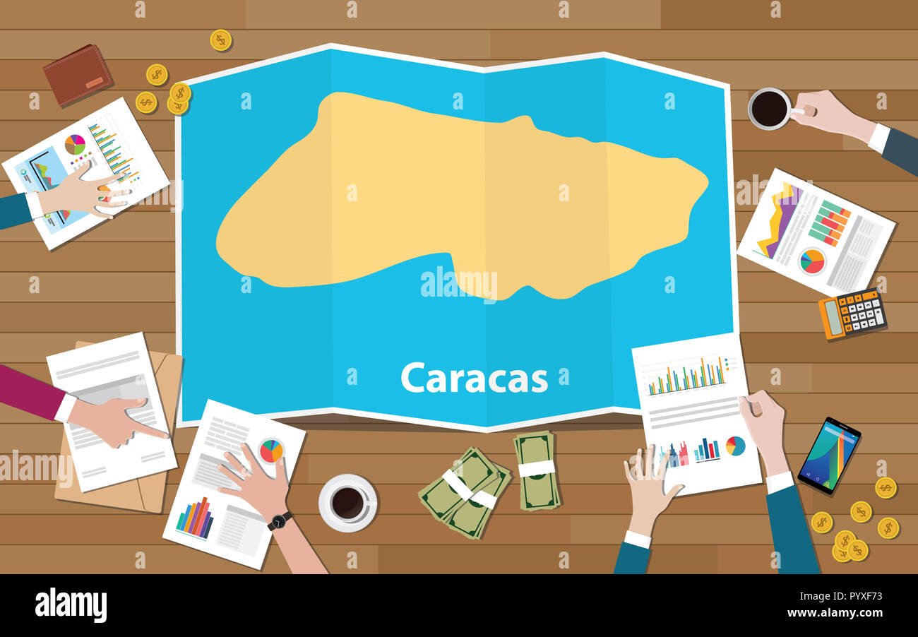 caracas venezuela capital city region economy growth with team discuss ...