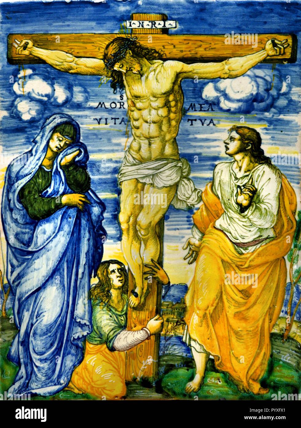 Crucifixion Devotional Plate, 1567 by Giovanni Sforza of Marcantonio ...