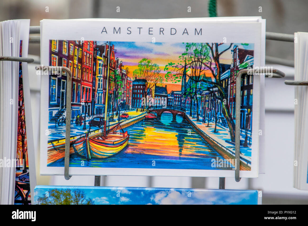 Postcards of amsterdam hi-res stock photography and images - Alamy
