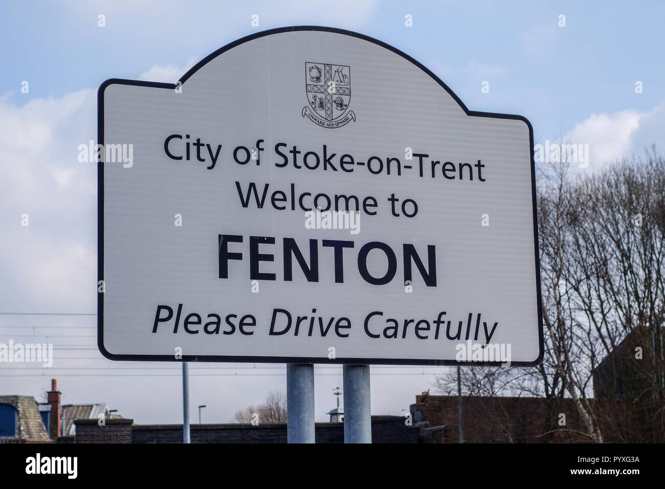 A welcome to staffordshire sign hi-res stock photography and images - Alamy