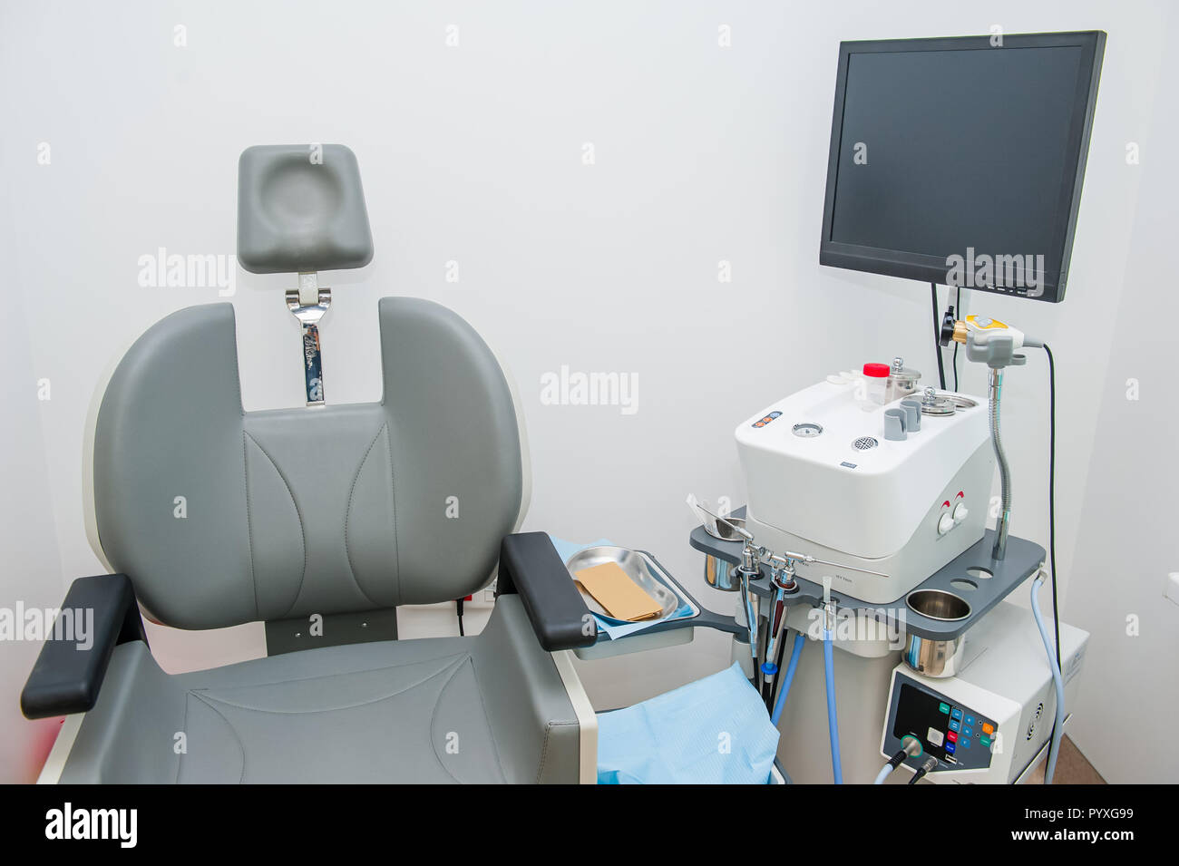 Interior of modern ENT clonic. Professional EVO ENT Medical Devices ...