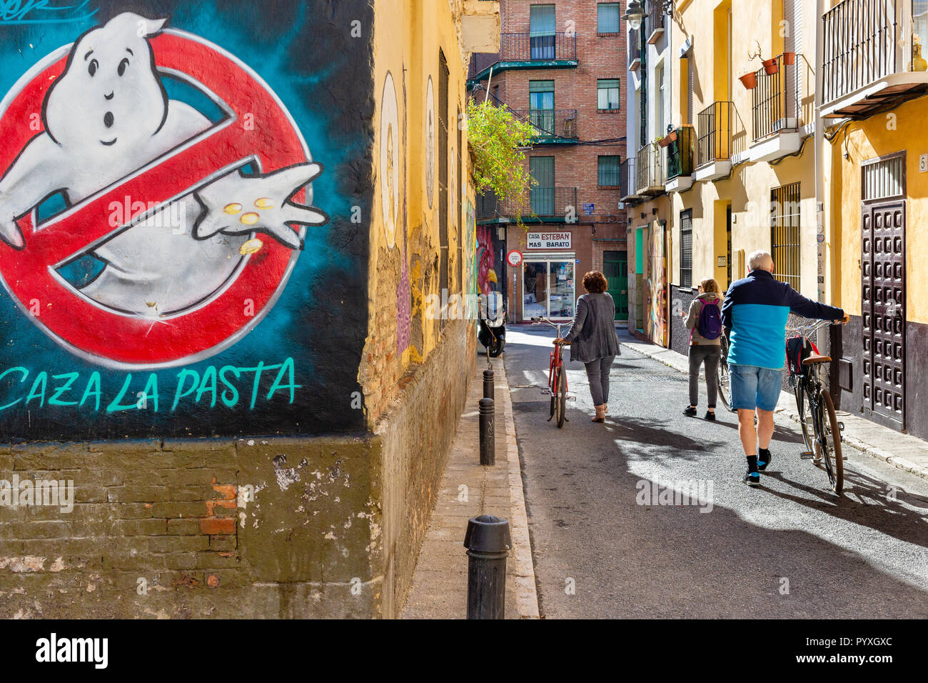 Street Art Graffiti in Poor area of Malaga Spain Stock Photo - Alamy