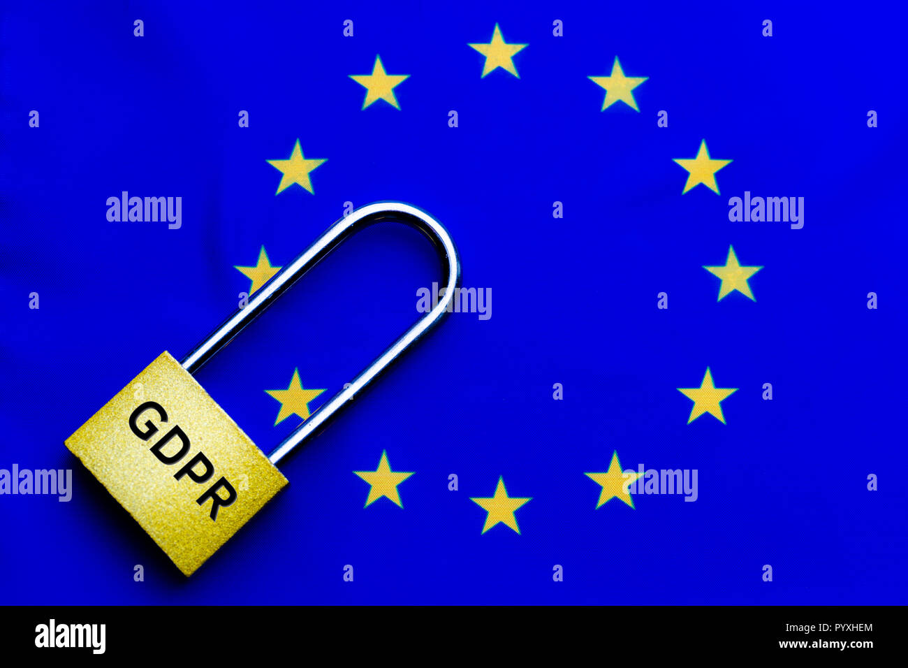 lock as symbol for Privacy and General Data Protection Regulation on ...