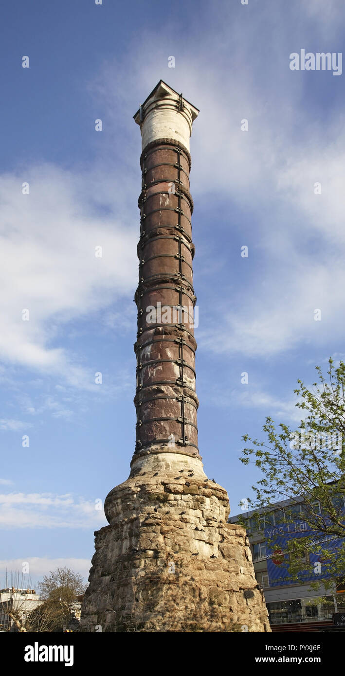Column of Constantine on the Cemberlitas square in Istanbul. Turkey ...