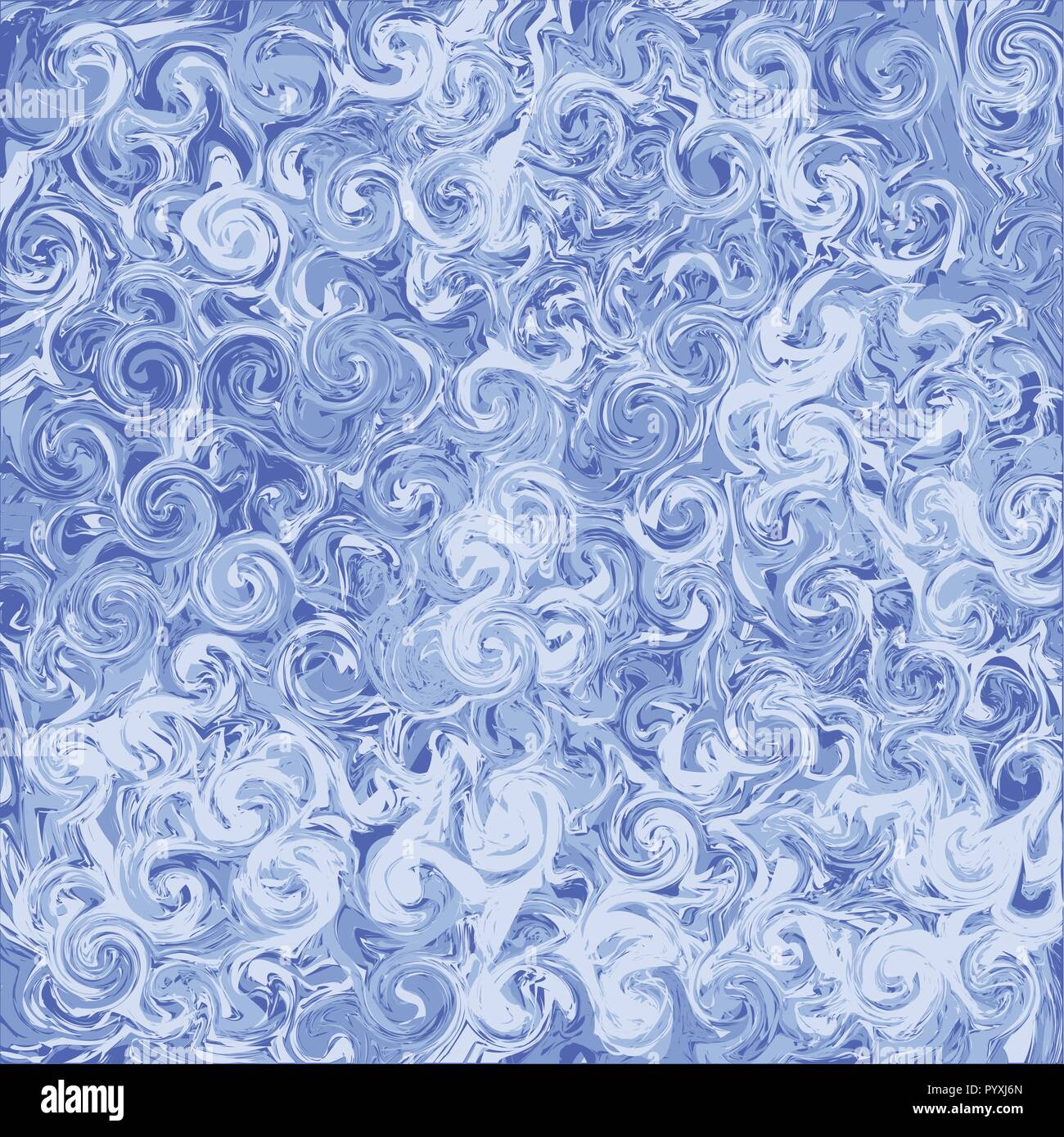Marble blue abstract background. Digital painted vector marbled texture ...