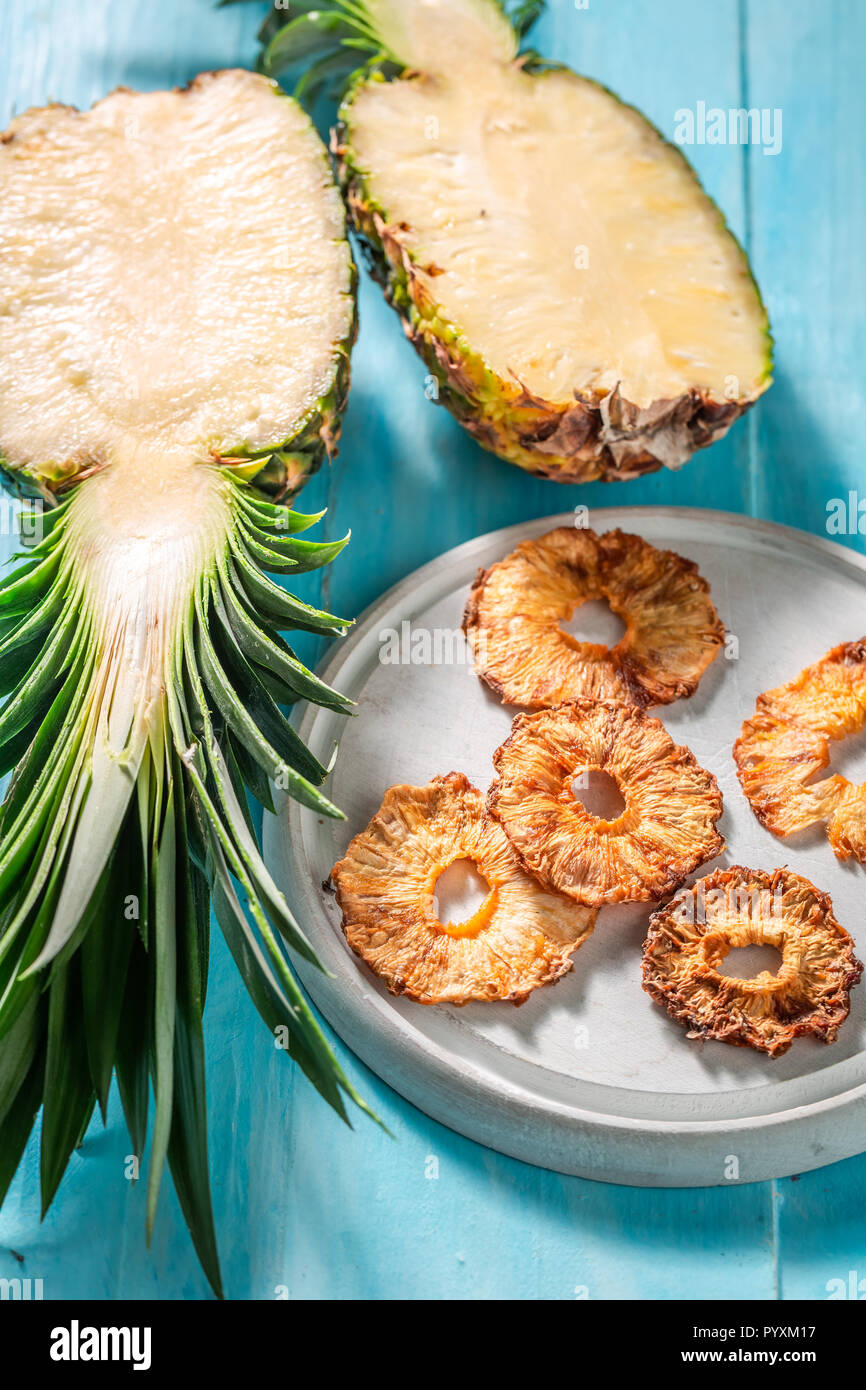Homemade sun dried pineapple made of fresh fruits Stock Photo - Alamy