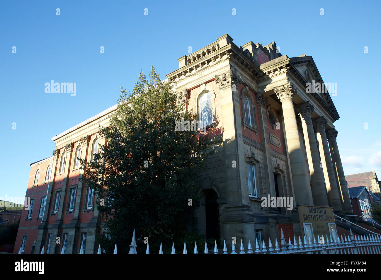 Blue Sky over in Newtown,Wales,UK Stock Photo - Alamy