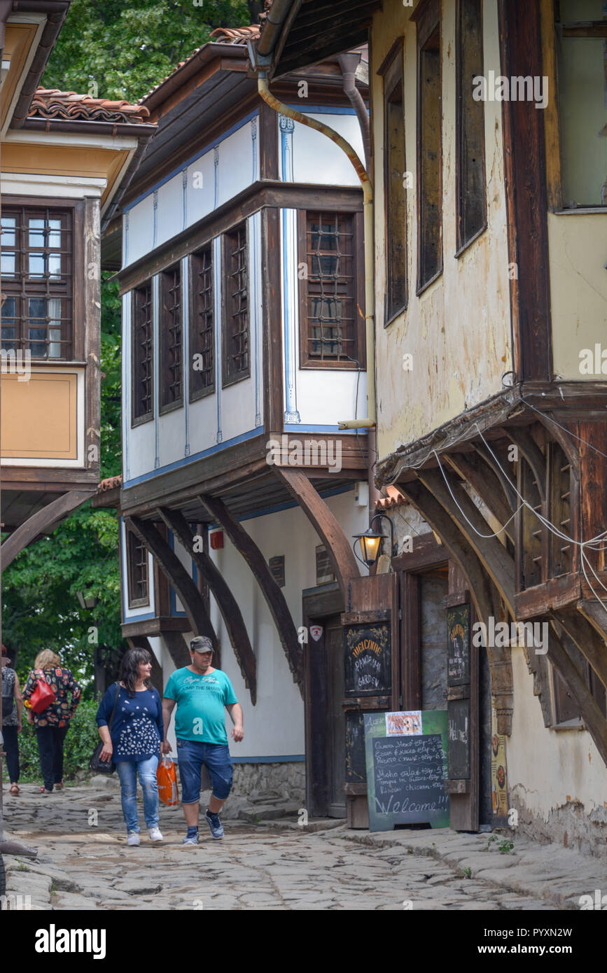 Old houses, historical Old Town, Plovdiv, Bulgaria, Alte Haeuser ...