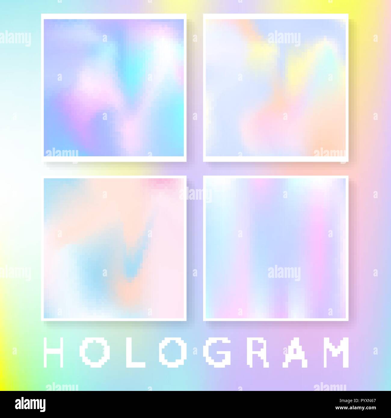 Holographic abstract backgrounds set Stock Vector Image & Art - Alamy