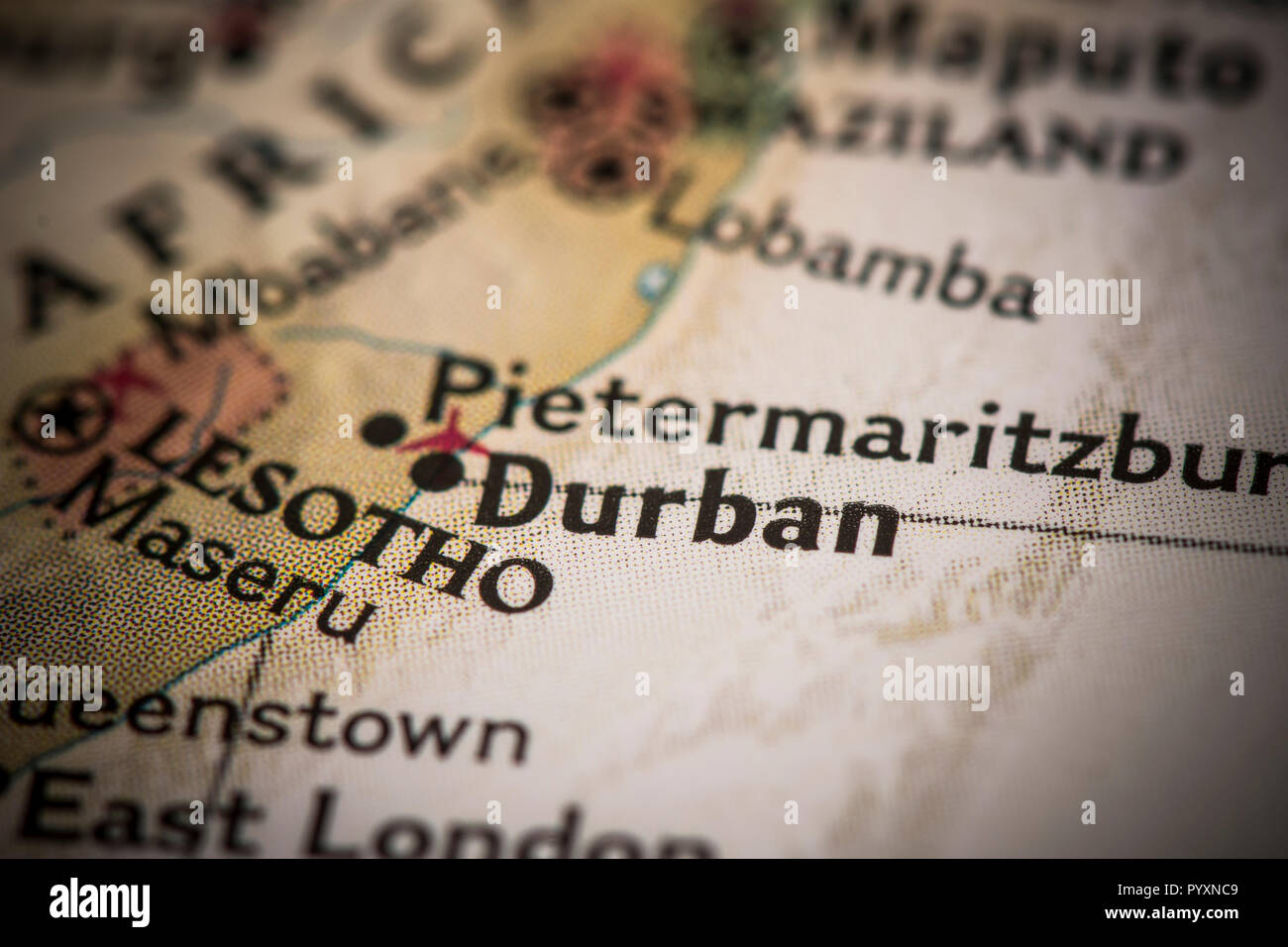 Durban map hi-res stock photography and images - Alamy