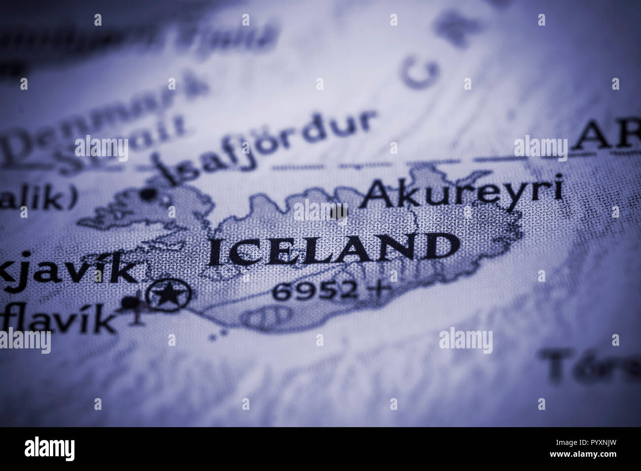 Map of iceland old hi-res stock photography and images - Alamy