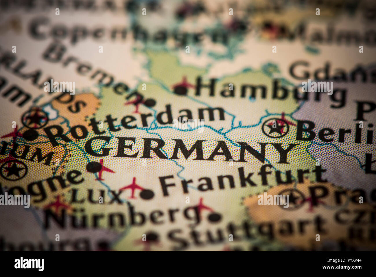 Germany on the world map hi-res stock photography and images - Alamy